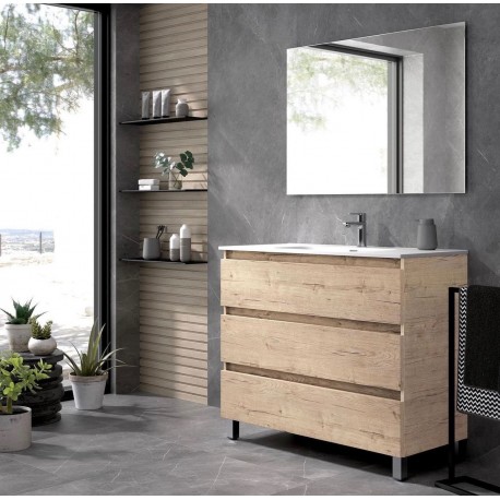 OROSI COMPLETE BATHROOM FURNITURE 80cm NATURE COLOUR - Azulejos Tienda ...